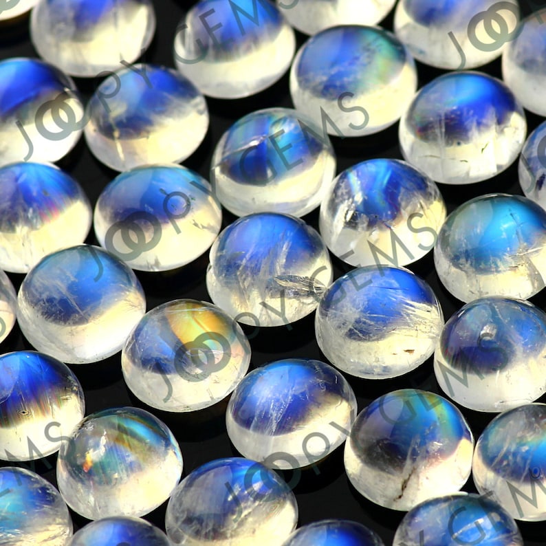 Rainbow Moonstone Cabochon 6mm Round AA Grade per Stone - Etsy