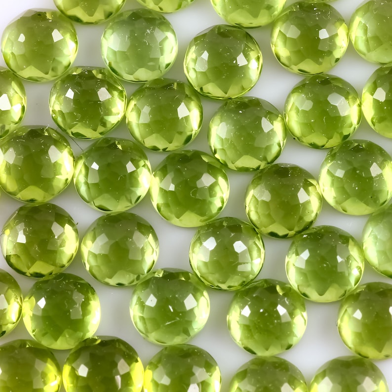 Peridot Rose Cut Cabochon 6mm Round per Stone - Etsy