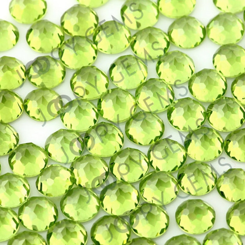 Peridot Rose Cut Cabochon 6mm Round per Stone | Etsy