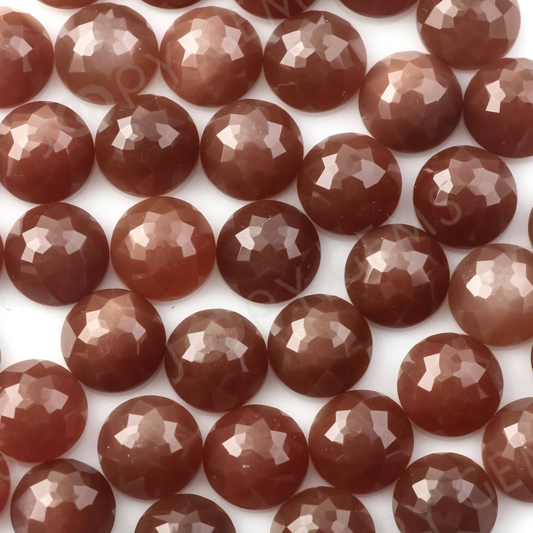 Brown Moonstone Rose Cut Cabochon 8mm Round - per Stone - Etsy