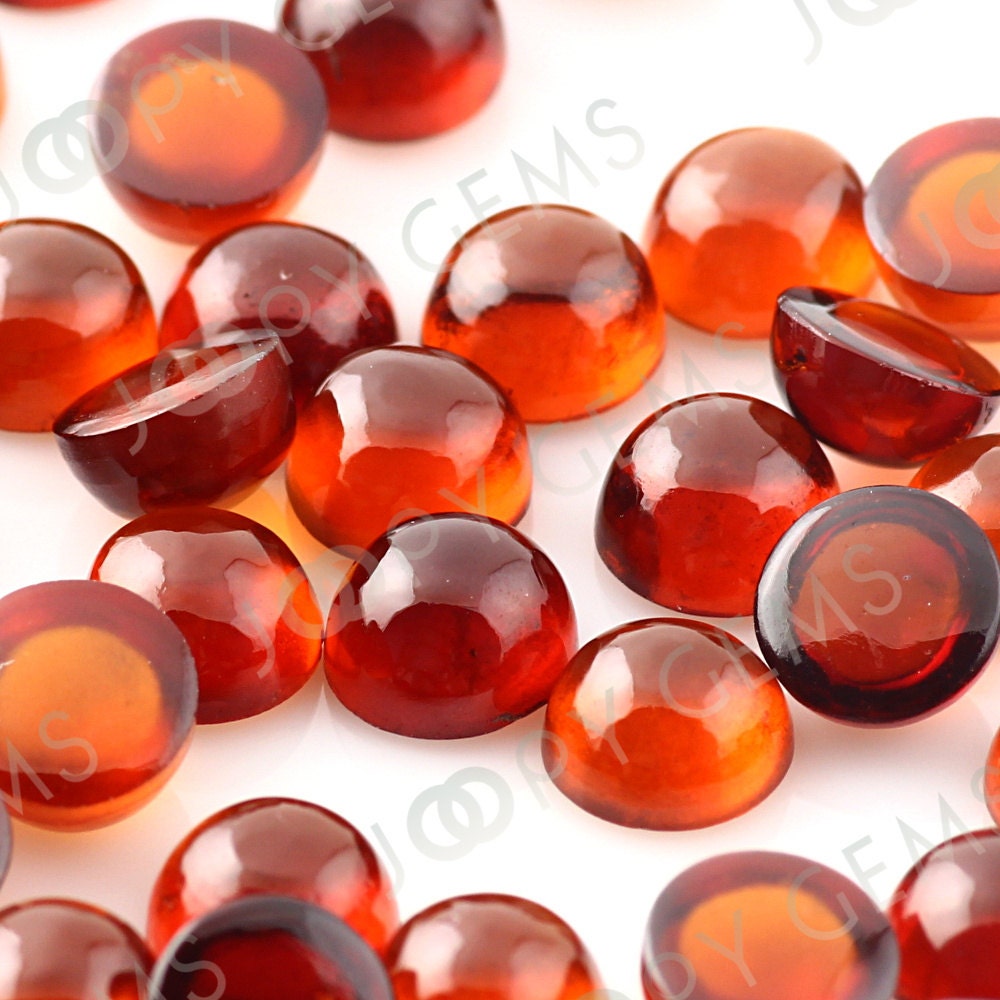 Hessonite Garnet Cabochon 5mm Round per stone | Etsy