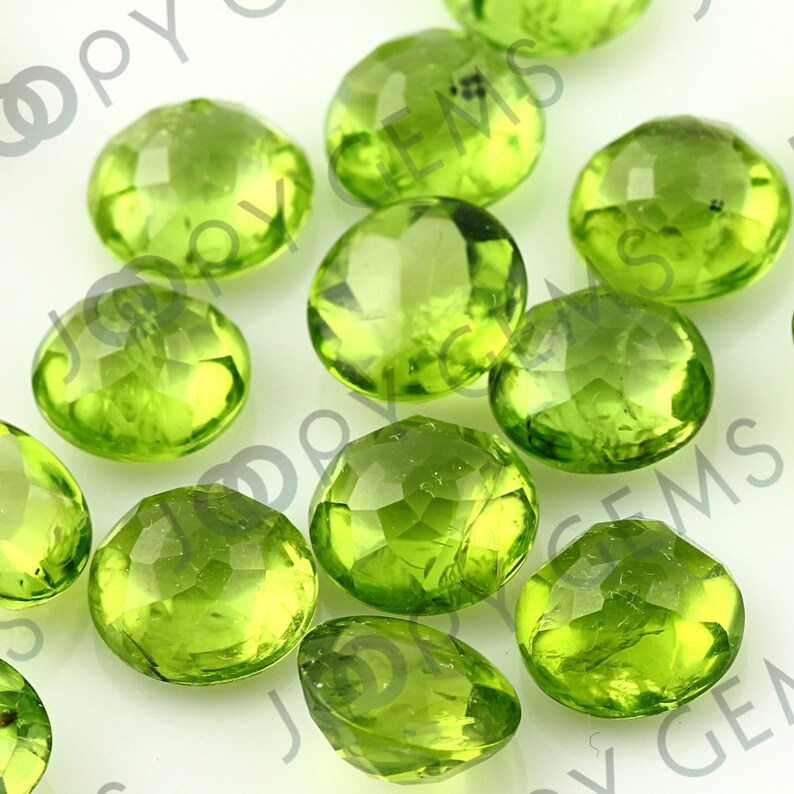 Peridot Rose Cut Cabochon 8mm Round per Stone - Etsy