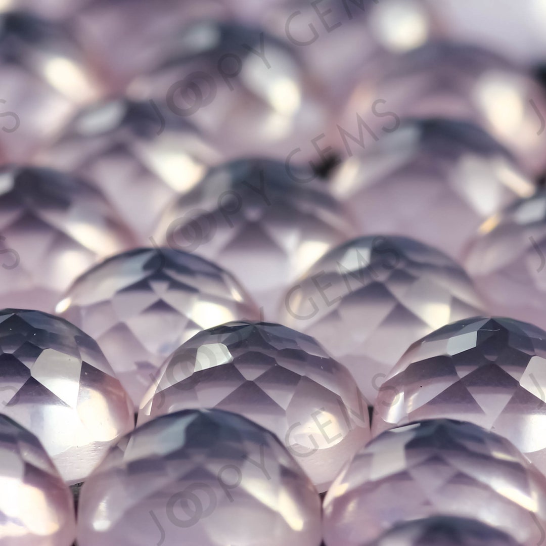 Rose Quartz Rose Cut Cabochon 5mm Round - per Stone - Etsy