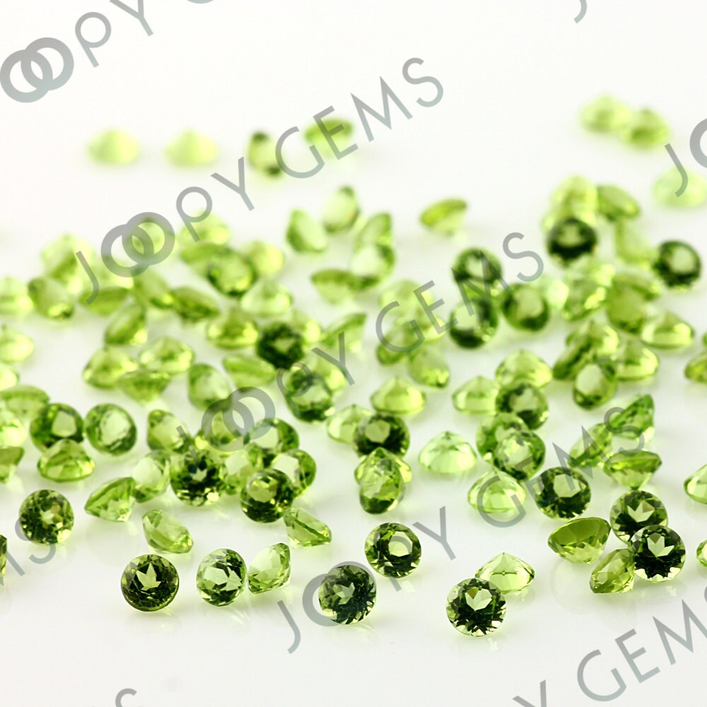 Peridot Brilliant Cut 4mm Round 1 Stone | Etsy