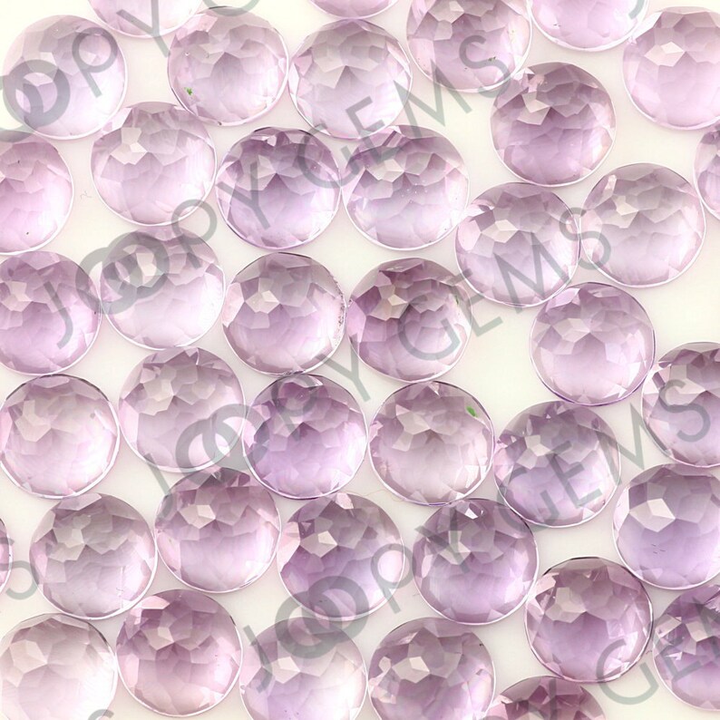 Pink Amethyst Rose Cut Round Cabochon 8mm per Stone - Etsy