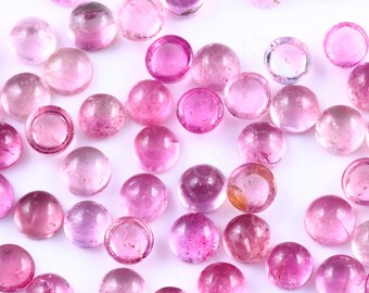 Round Pink Stone | Etsy