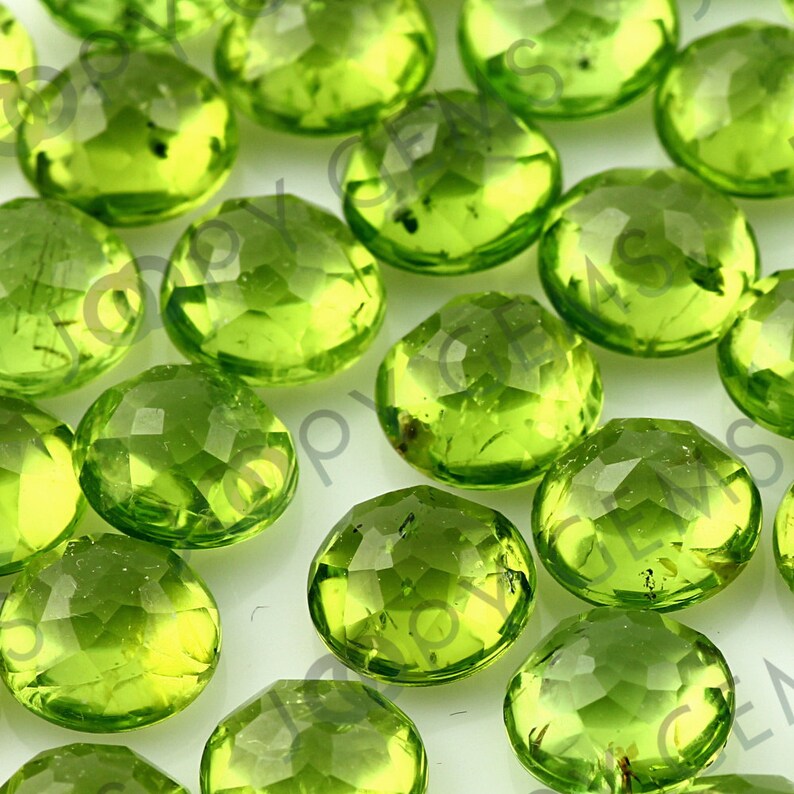Peridot Rose Cut Cabochon 8mm Round per Stone - Etsy