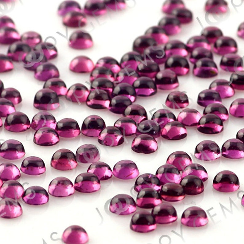 Rhodolite Garnet Cabochon 3mm Round per Stone - Etsy