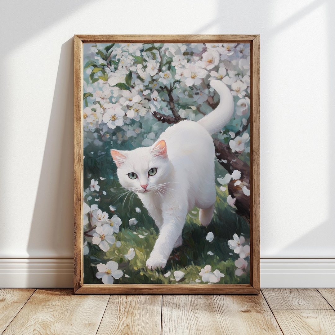 Poster, Poster Cat, Wall Art Cat, Aesthetic Wall Decor, Minimalist ...