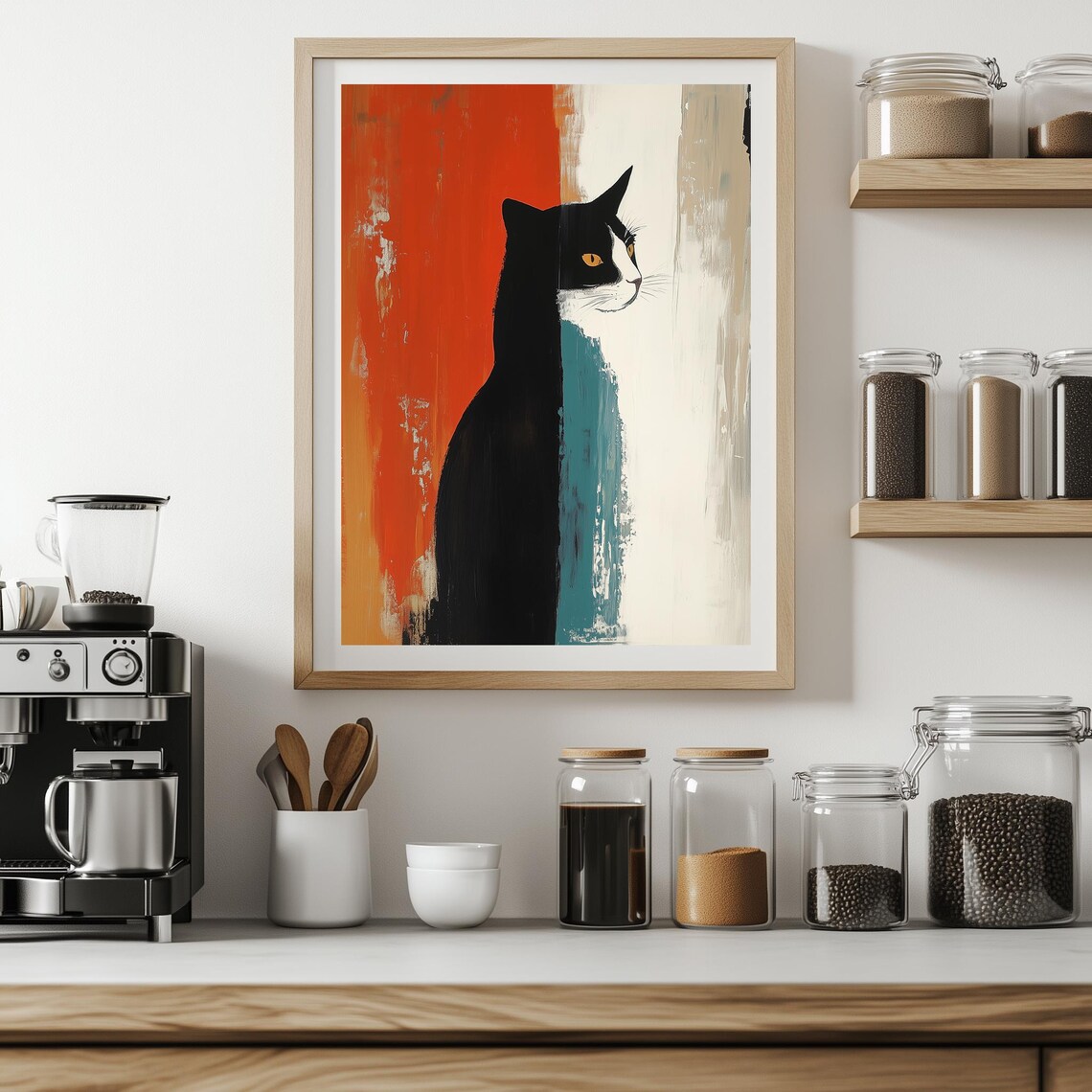 Poster, Poster Cat, Wall Art Print, Aesthetic Home Wall Decor ...