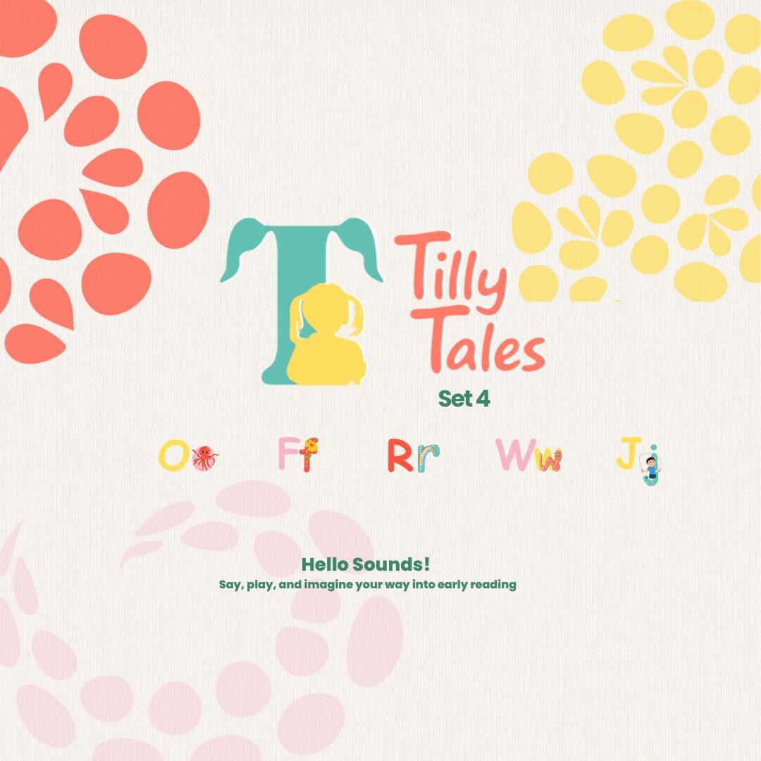 Tilly Tales Phonics Flashcards | Set 4: O, F, R, W, J| Printable Visual ...