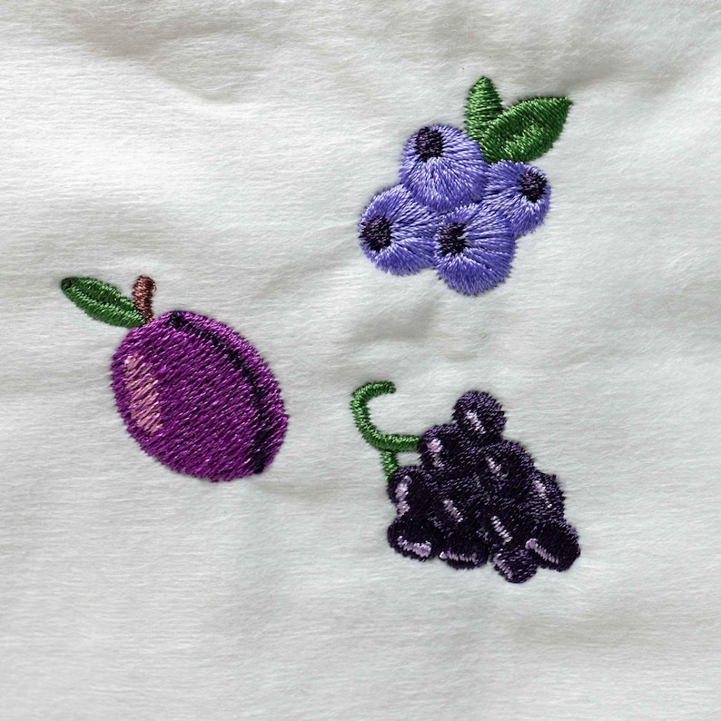 Mini Blueberries Machine Embroidery Designs, Fruits, Embroidery Files ...