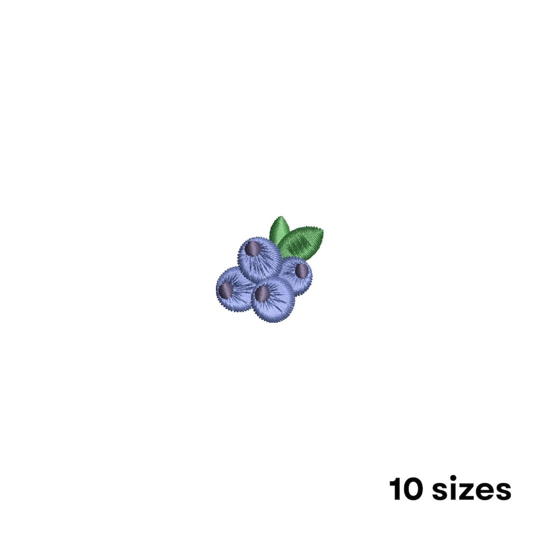 Mini Blueberries Machine Embroidery Designs, Fruits, Embroidery Files ...