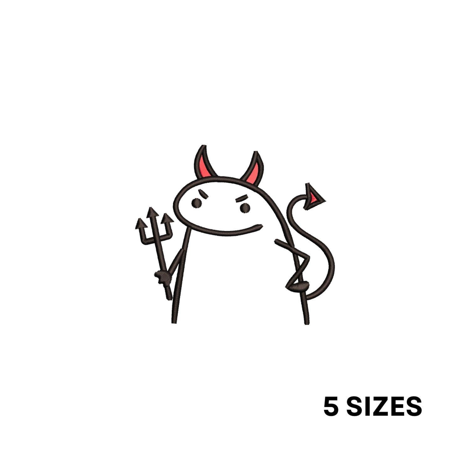Devil Embroidery Design, Meme Machine Embroidery Design, Embroidery ...