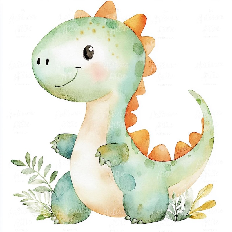 Baby Dinosaur Clipart - Etsy