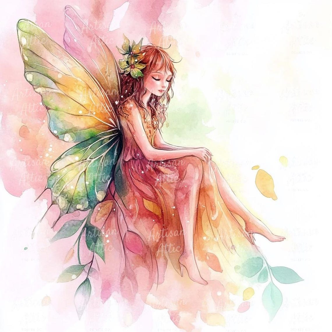 12 Enchanted Forest Fairy Watercolor Clipart – Digital Download PNG for ...