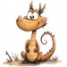 Funny Dragon Watercolor Clipart, Goofy Face (digital Download, 14 ...