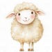 12 Adorable Watercolor Sheep Clip Art for Digital Crafting, Scrapbook ...