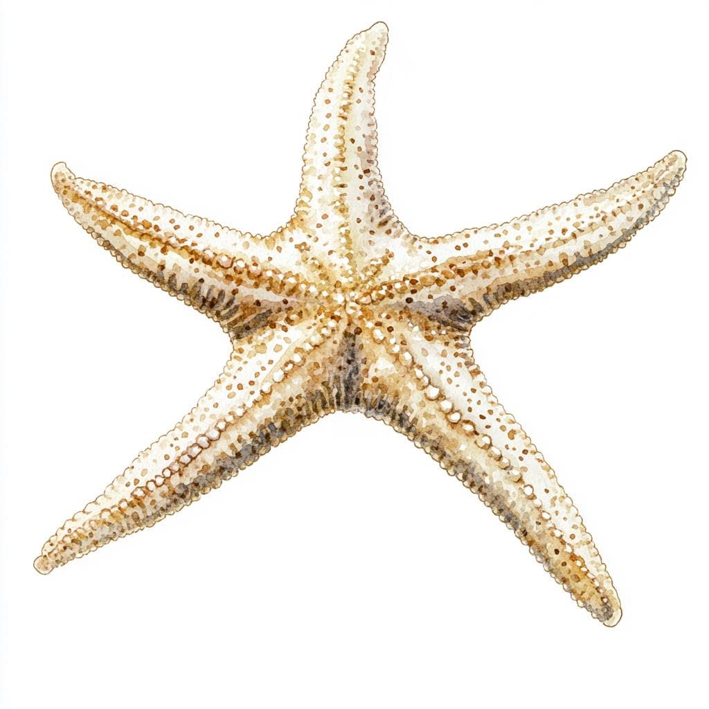 12 Watercolor Starfish Clipart, Hand-painted Sea Star, Ocean Clipart ...