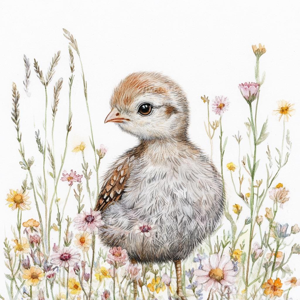 12 Watercolor Baby Chick Clipart | Cute Bird Illustration | Spring Bird ...