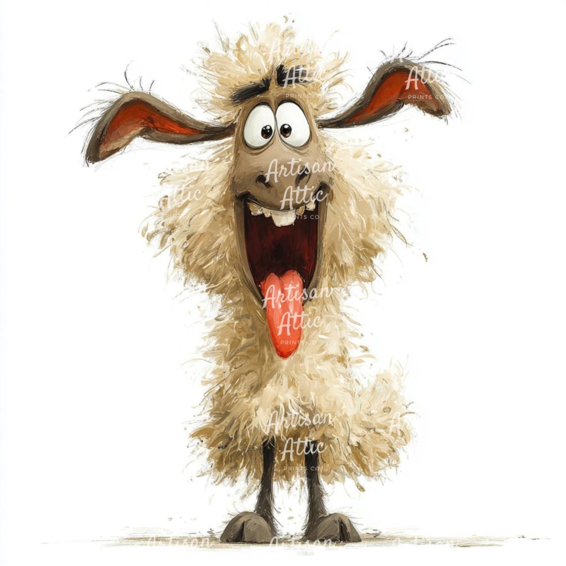12 Funny Sheep Digital Clipart Cartoon Farm Animal Art Goofy Fluffy ...