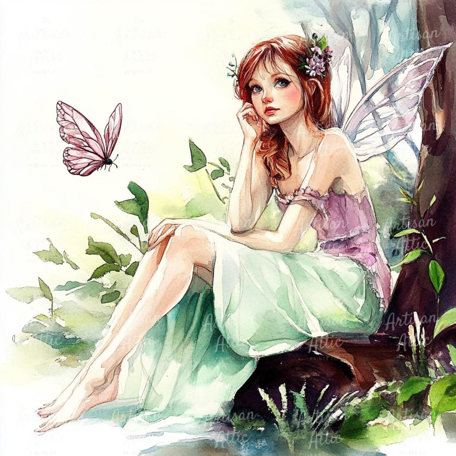 12 Enchanted Forest Fairy Watercolor Clipart – Digital Download PNG for ...