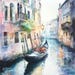 10 Venice Gondola Watercolor Printable Art, Digital Download Canal ...