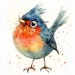 8 Whimsical Watercolor Bird Clip Art Digital Download | Cute Hand ...