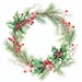 12 Watercolor Holly Wreath Clip Art for Christmas, Holiday Crafts, DIY ...