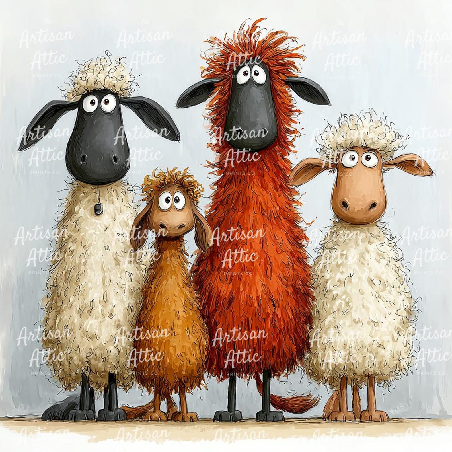 Watercolor Sheep Clipart: Playful Wool Texture PNG ( 14 JPG Images ...