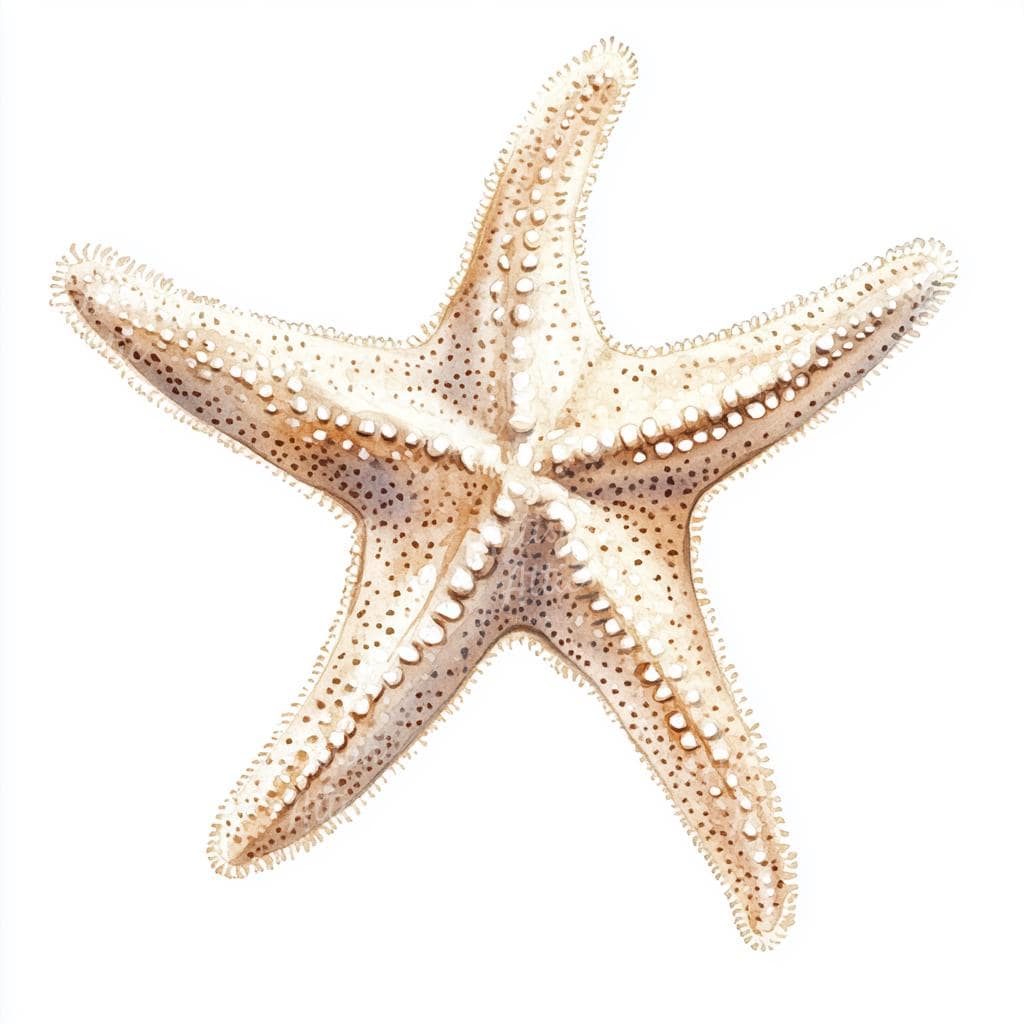 12 Watercolor Starfish Clipart, Hand-painted Sea Star, Ocean Clipart ...