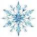 12 Watercolor Snowflake Clip Art for Winter Crafts, Christmas ...