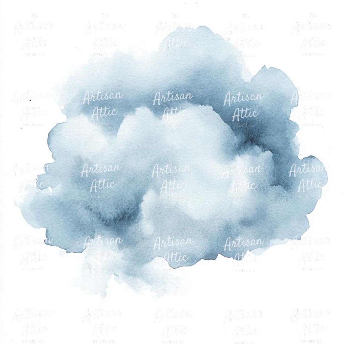 Blue Watercolor Clouds Clip Art – Scrapbook & Nursery Decor (digital ...