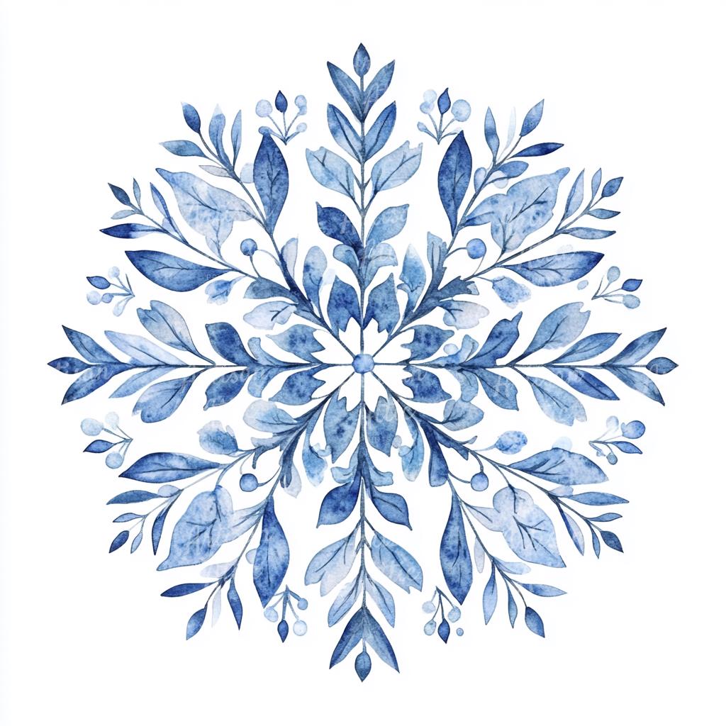 12 Watercolor Snowflake Clip Art for Winter Crafts, Christmas ...