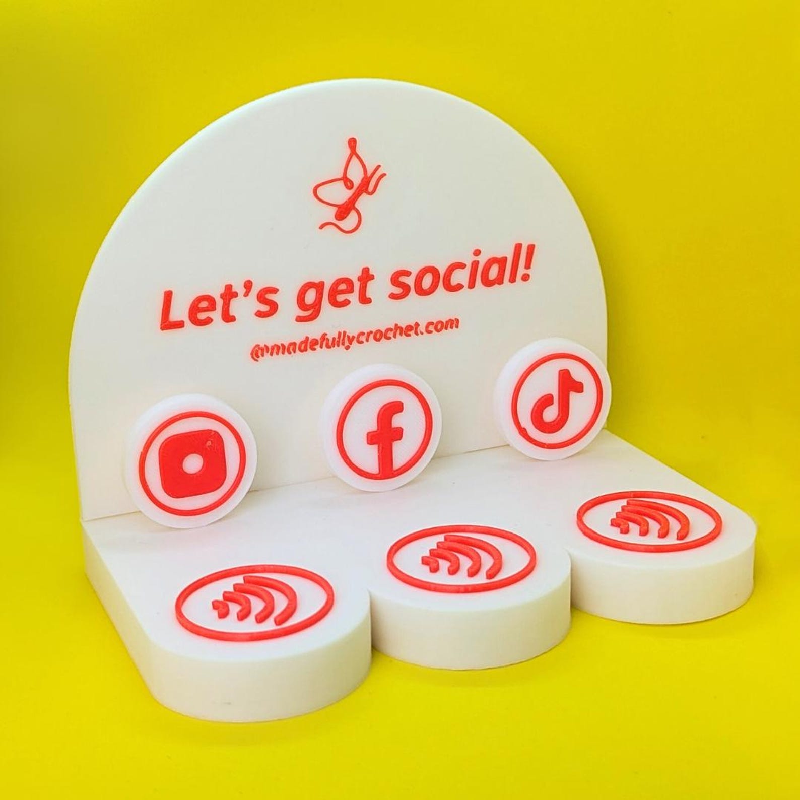 Custom NFC Display Stand – 3 NFC Tags | Business Signage With Logo ...