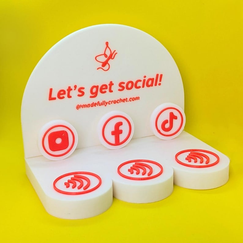 Custom NFC Display Stand – 3 NFC Tags | Business Signage With Logo ...