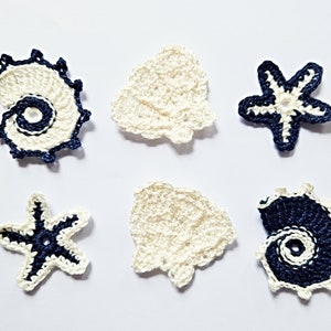 Sea Shell Appliques Beach Theme Applique Sea Stars Embellishment Ocean ...