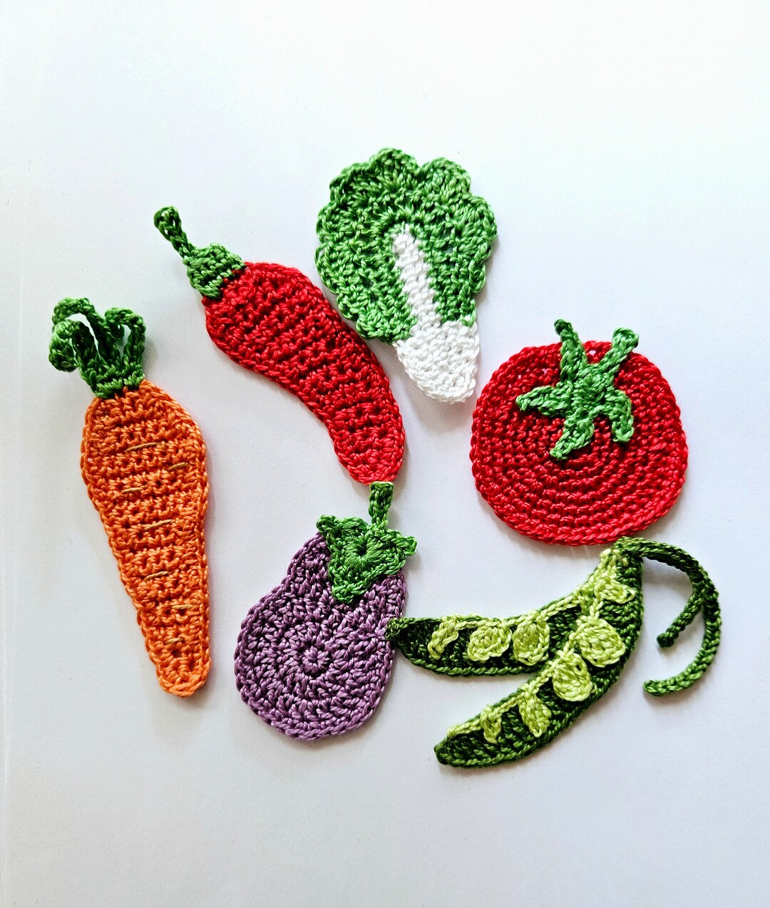 Crochet Vegetable Applique Kids Applique to Sew on Carrots Patches Food ...