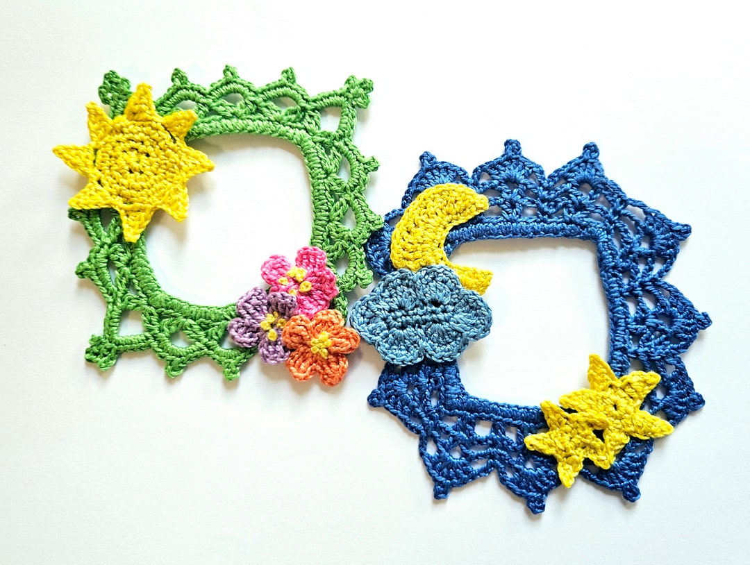 Crochet Frame Square Crochet Edges Decorations Home Decor Wall Decor ...