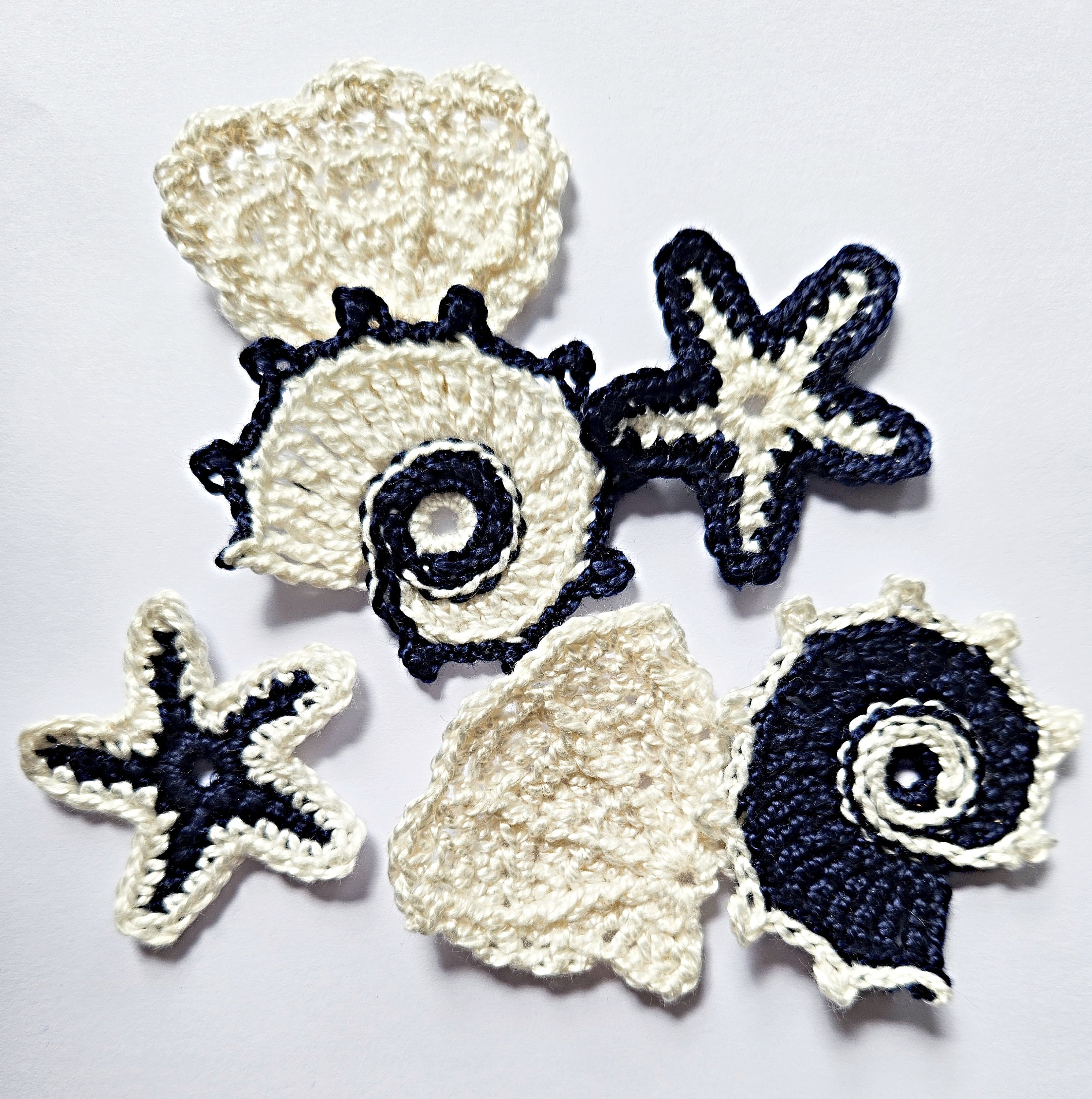 Sea Shell Appliques Beach Theme Applique Sea Stars Embellishment Ocean ...