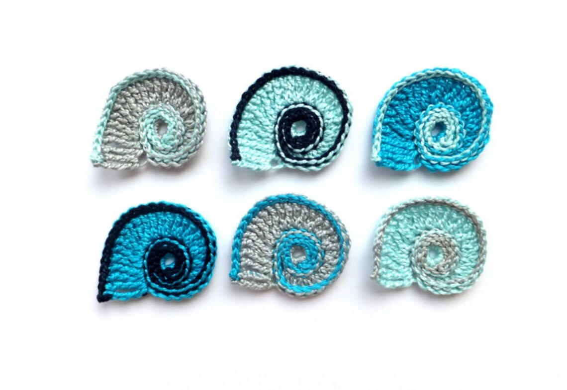 Crochet Sea Shells Applique Beach Wedding Decorations - Etsy