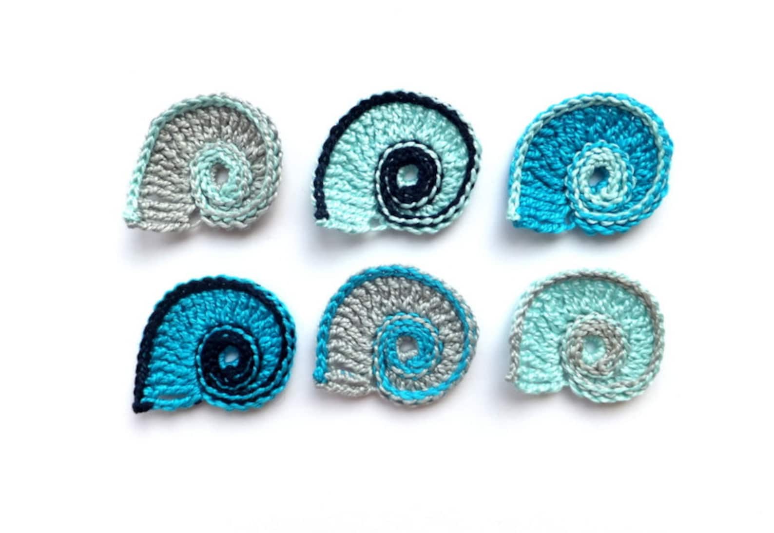 Crochet Sea Shells Applique Beach Wedding Decorations - Etsy