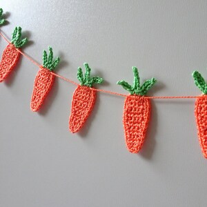 Easter Carrots Garland - Easter Decor - Crochet Carrots - Kids Party ...
