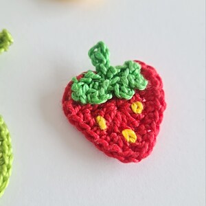 Crochet Fruits Applique Summer Fruits Embellishments Apple Cherry ...