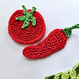 Crochet Vegetable Applique Kids Applique to Sew on Carrots Patches Food ...