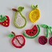 Crochet Fruits Applique Summer Fruits Embellishments Apple Cherry ...