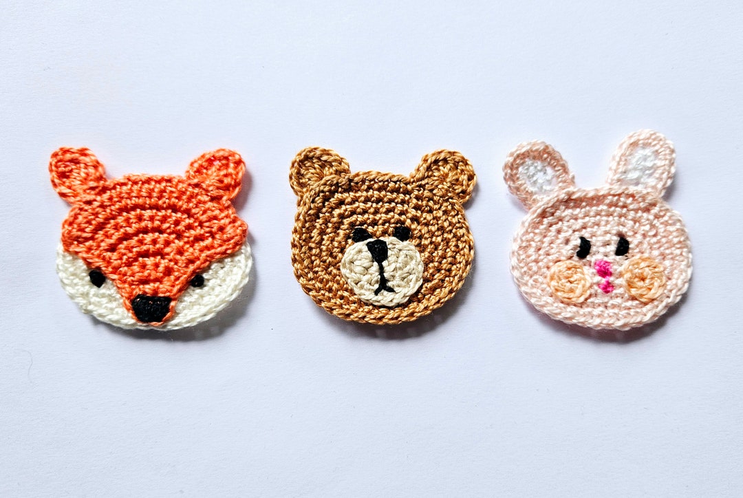 Crochet Animals Applique Animal Patches for Clothes Kids Decorations ...