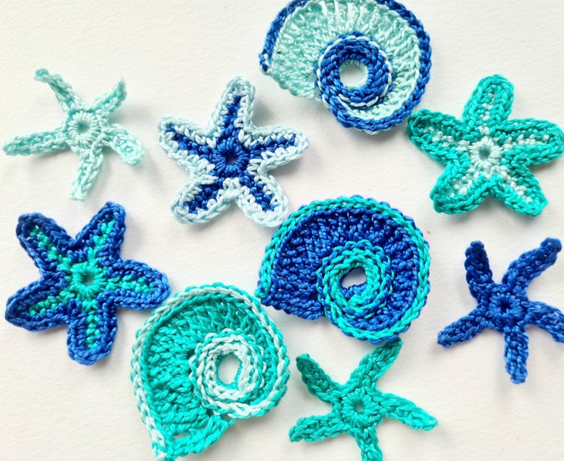 Sea Shell Appliques Beach Party Theme Applique Starfish Embellishment ...