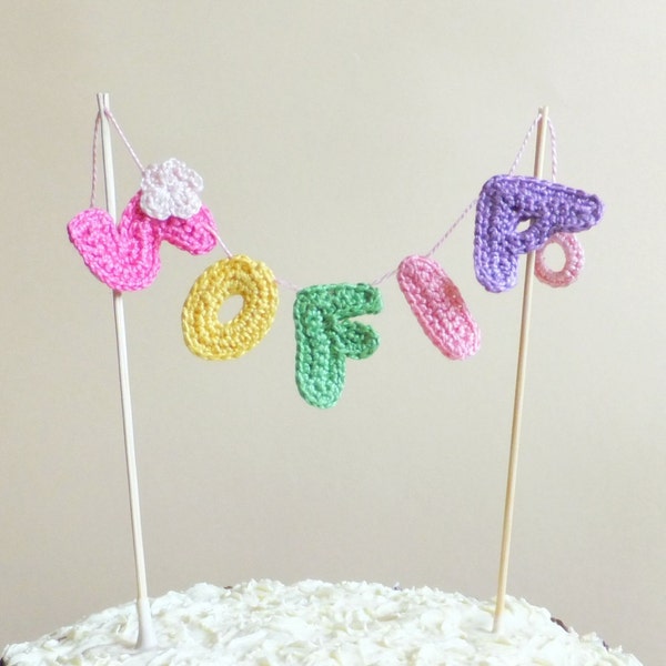 Crochet Birthday Cake Topper - Etsy
