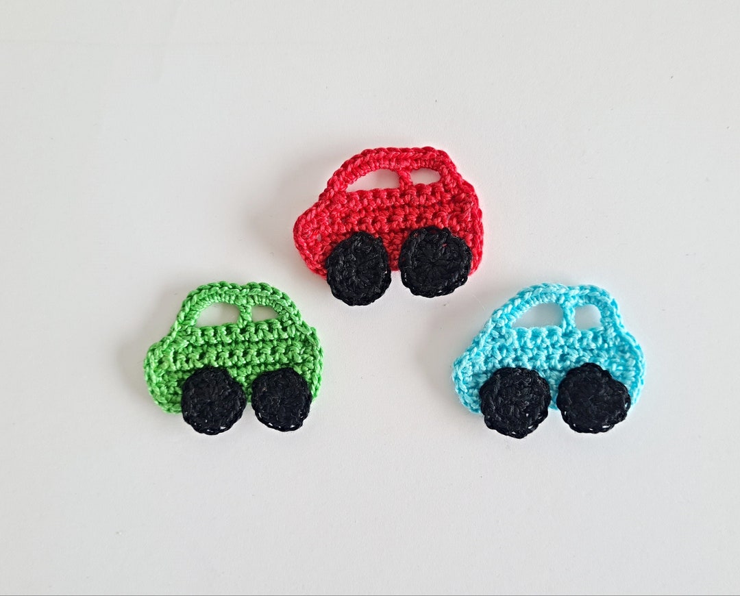 Crochet Car Applique Cars Patches Kids Clothing Patches DIY Project ...